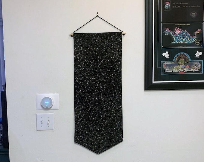 Black Galaxy Space Starry Night Pin Banner | Extra Long Pin Banner ...