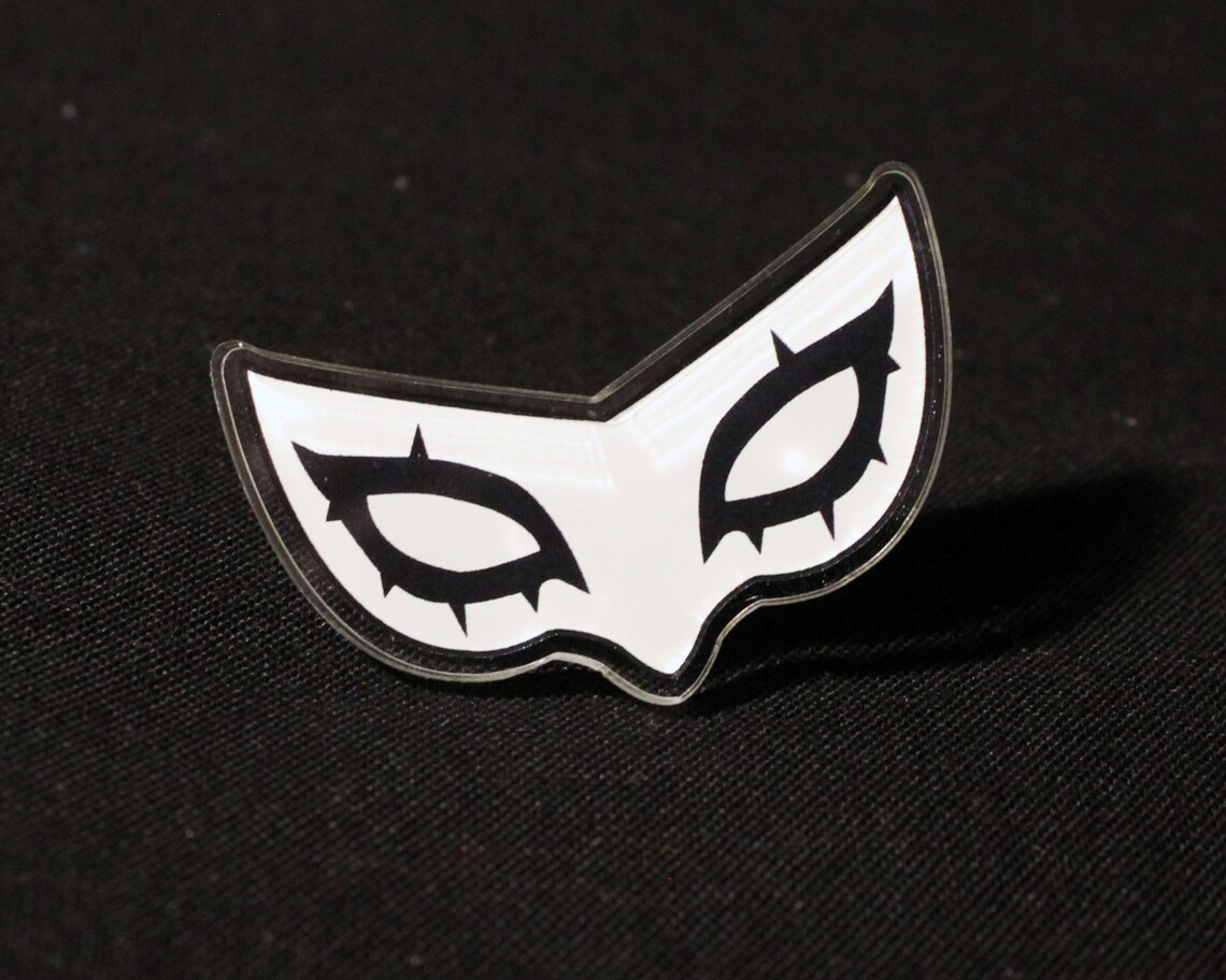 Phantom Thieves Mask 1.5 Wide Acrylic Pin Persona 5 | Etsy