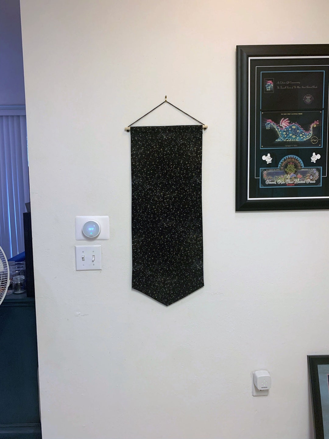 Black Galaxy Space Starry Night Pin Banner | Extra Long Pin Banner ...