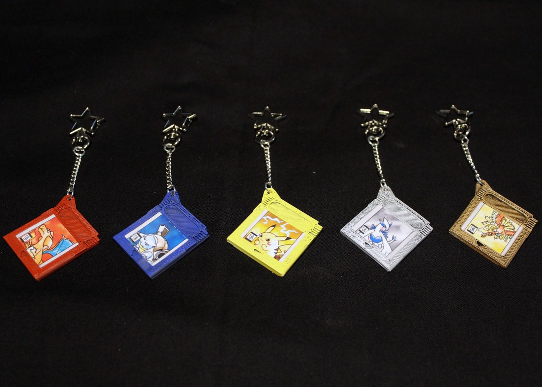 Gameboy Cartridgepokemon Inspired Key Chains Pokemon Red Blue Yellow ...