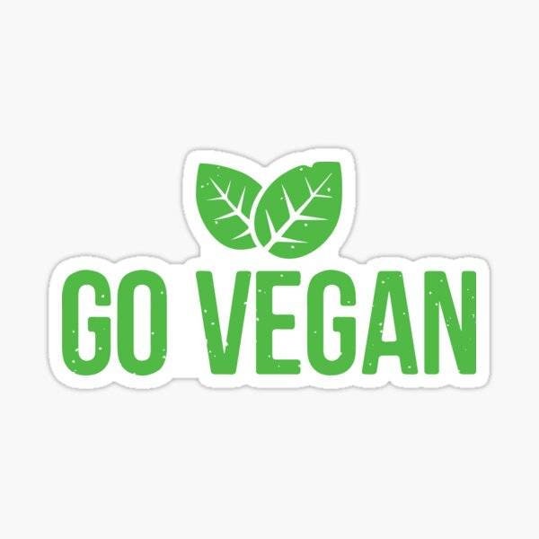 Go Vegan Vinyl Sticker - Etsy