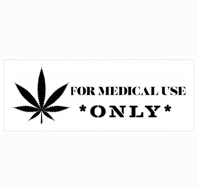 Cannabis 'for Medical Use Only' Sticker - Etsy