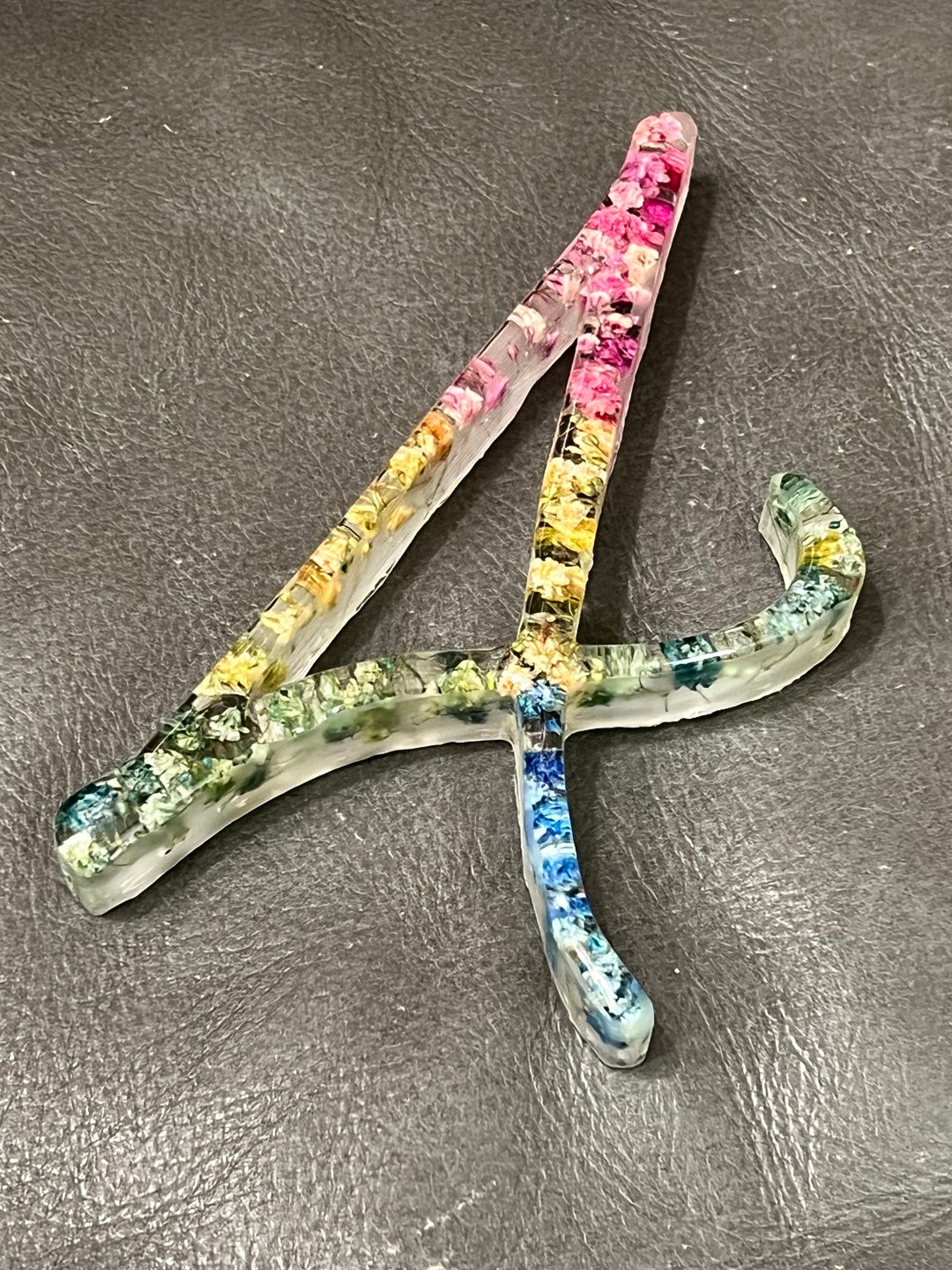 House Numbers - Dried Flowers in Epoxy; 3D Numbers Made From Resin With ...