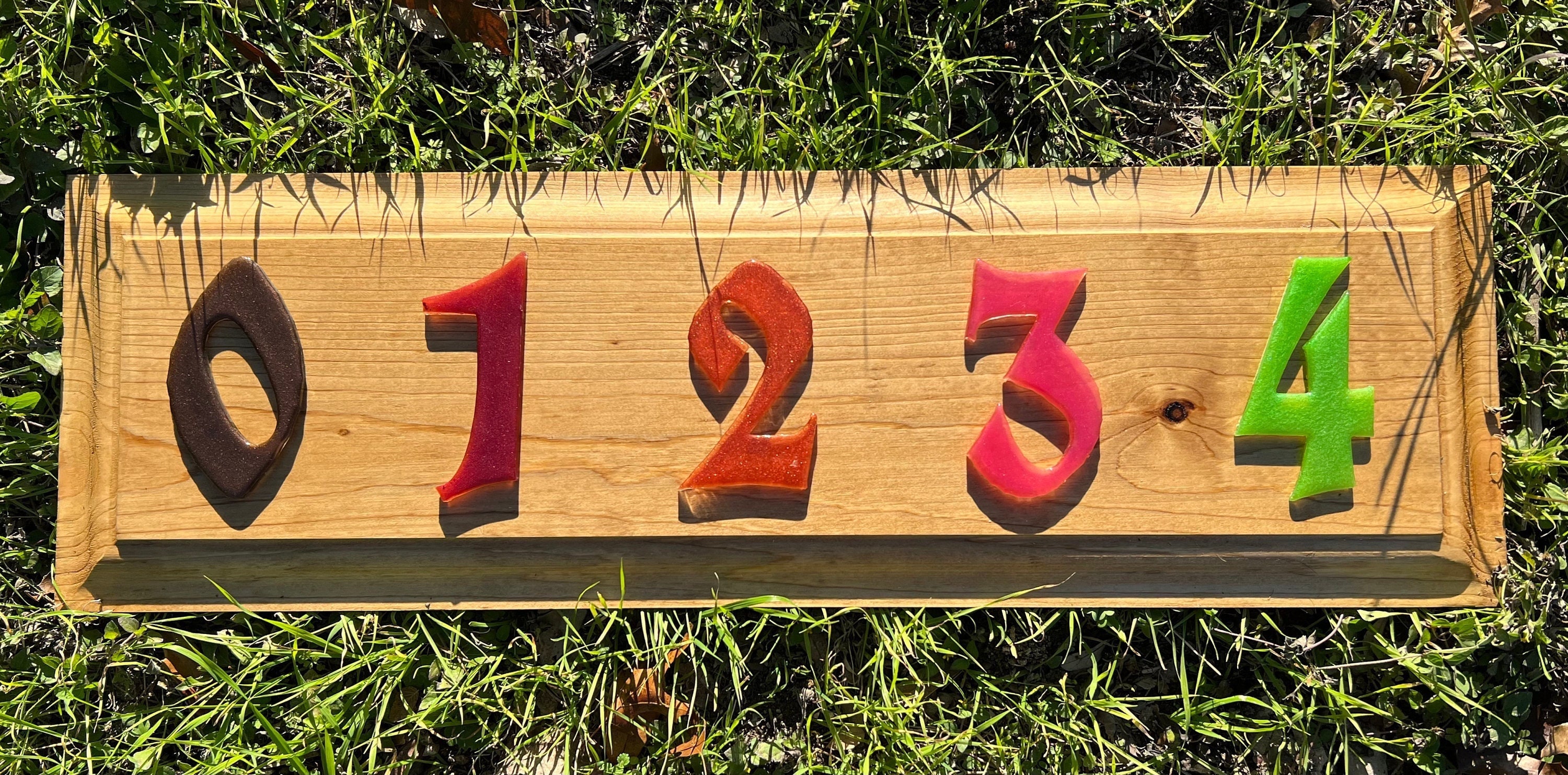 House Address Sign 3D Numbers Mounted on Solid Pine Board - Etsy