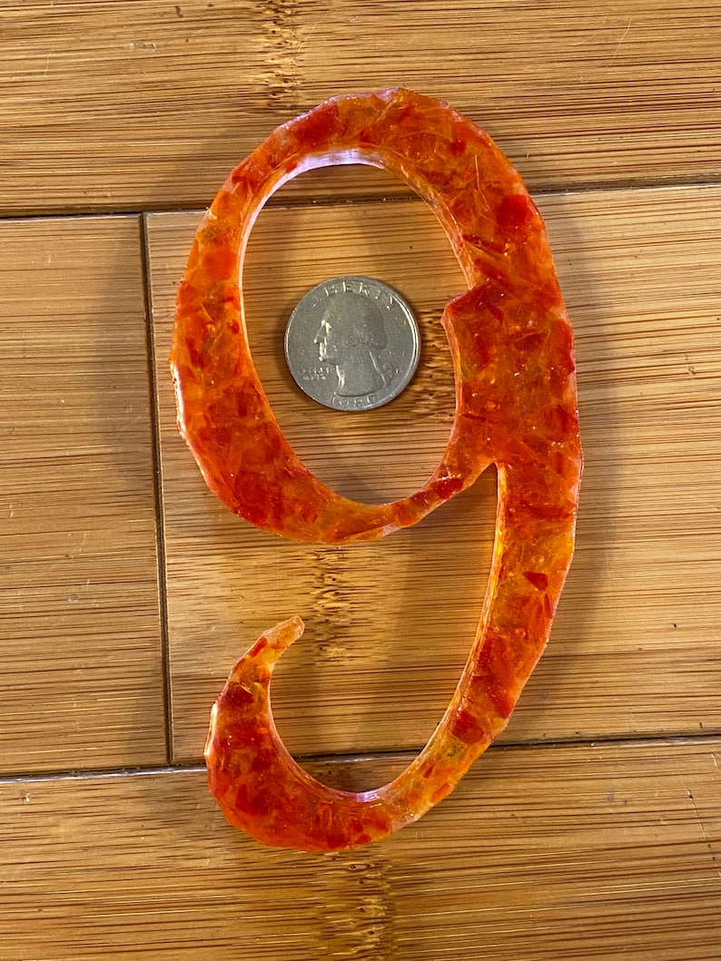 Glass Numbers- House Address, Mailbox, or Door Numbers; Resin and ...
