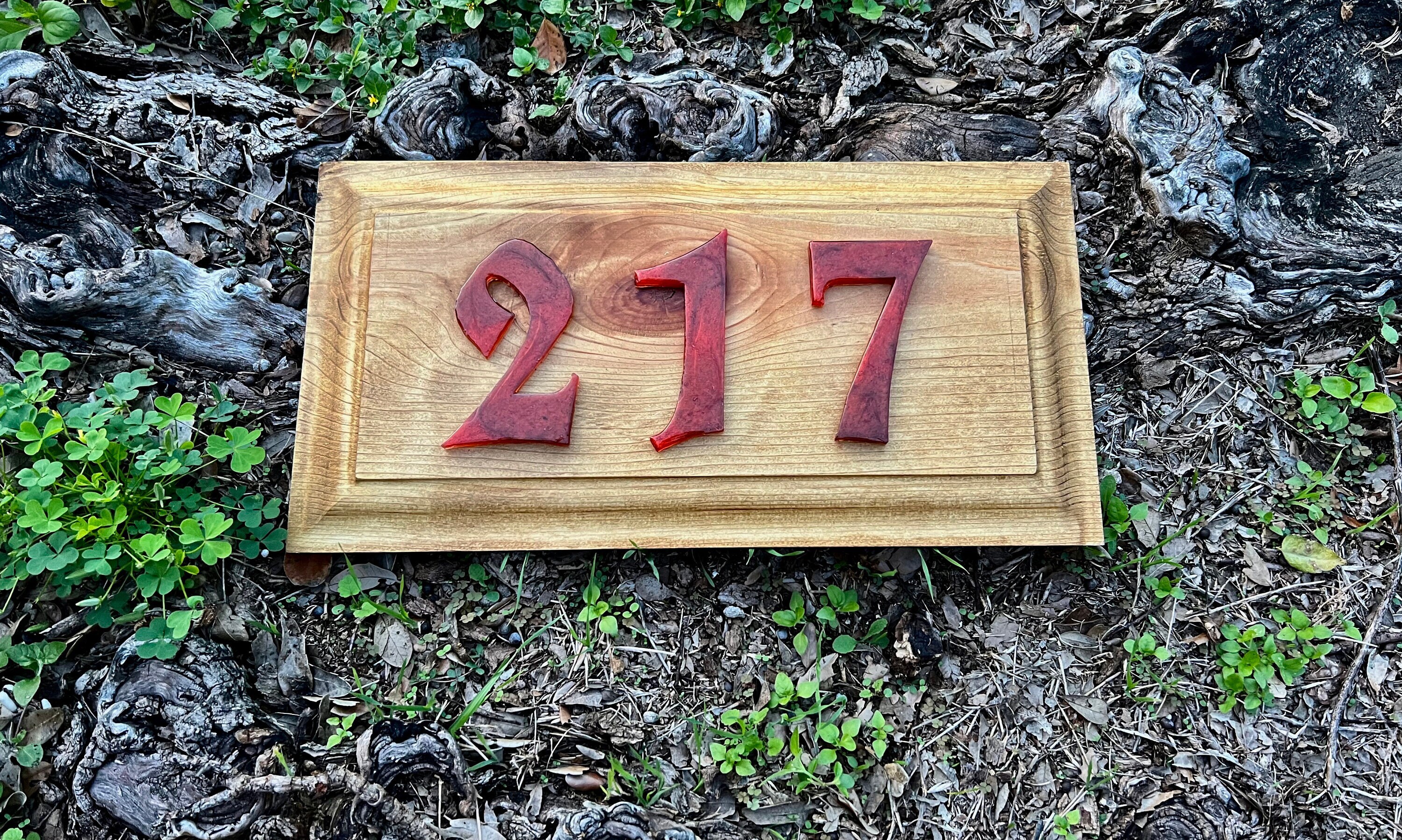 House Address Sign 3D Numbers Mounted on Solid Pine Board - Etsy