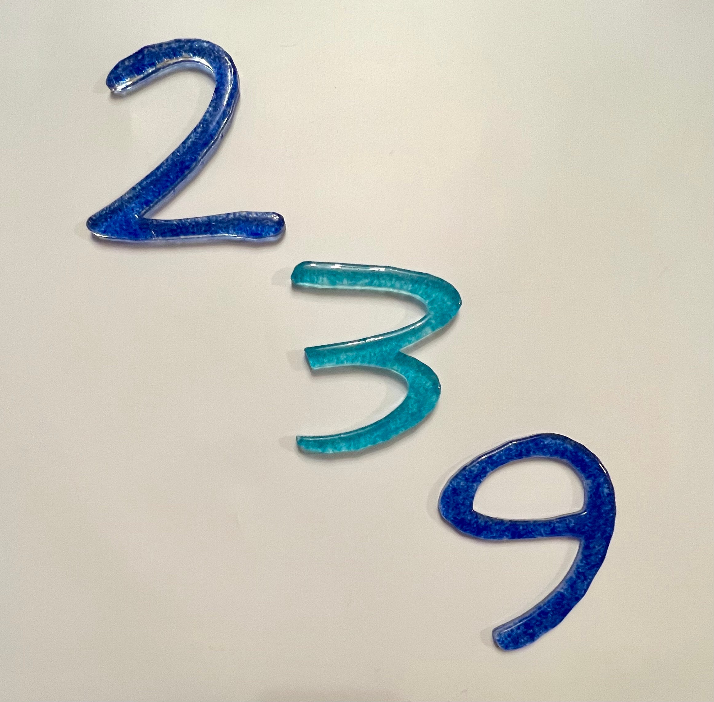 Glass Numbers- House Address, Mailbox, or Door Numbers; Resin and ...