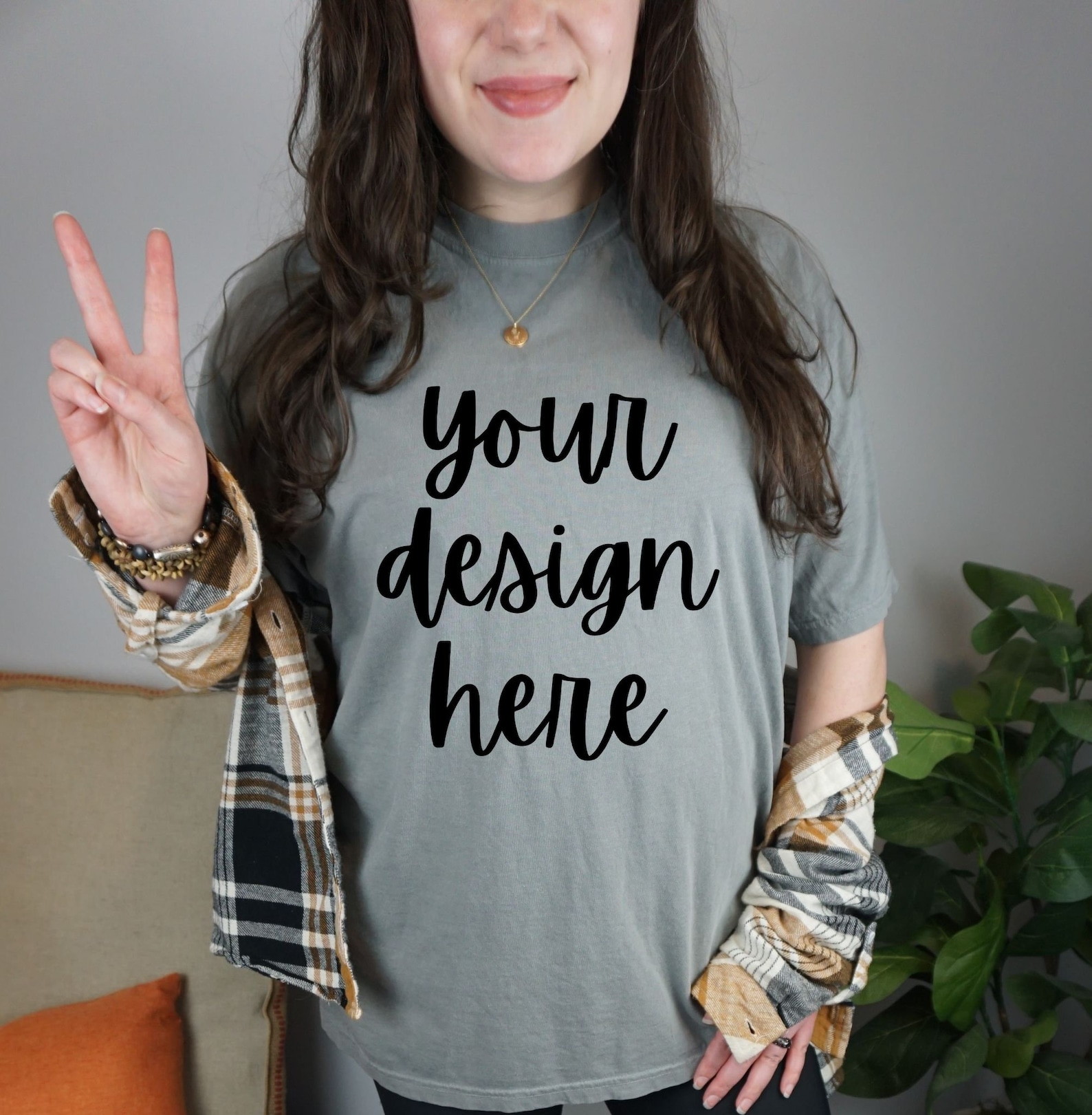 Comfort Colors C1717 Mockup Grey, Comfort Colors Grey Mockup, Oversized ...