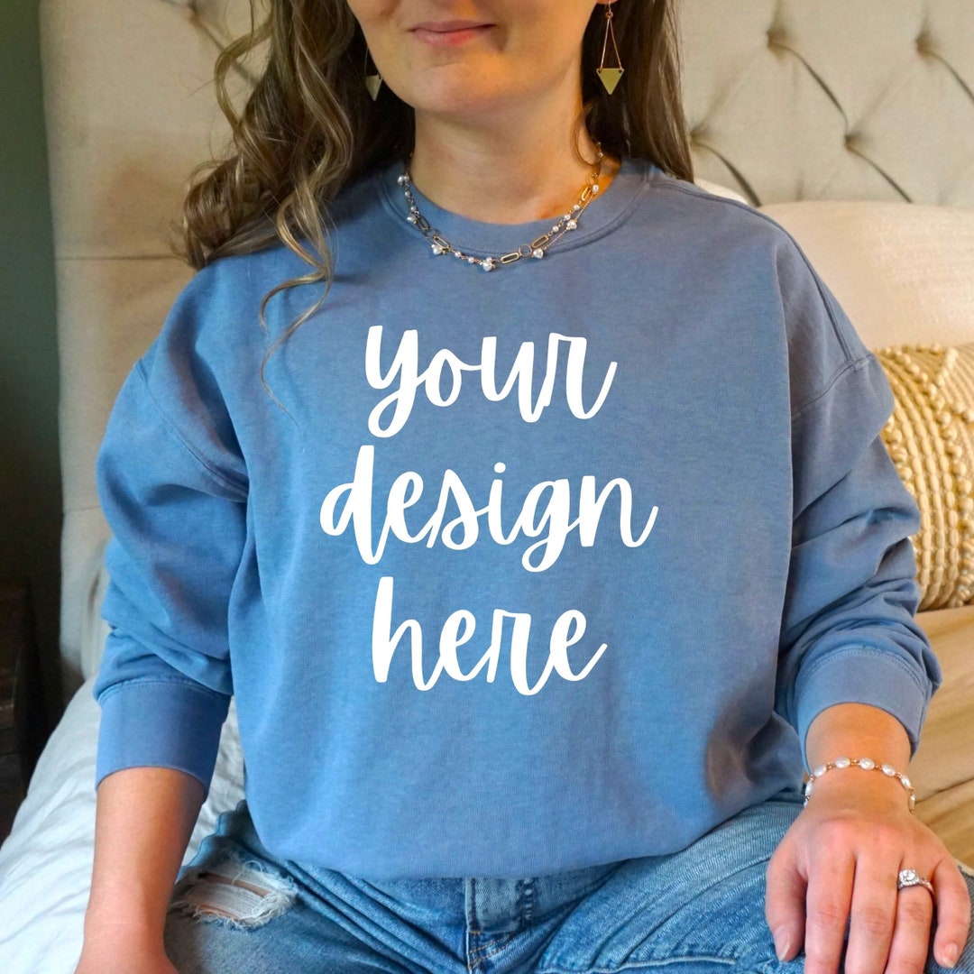 Comfort Colors 1566 Mockup Blue Jean, Comfort Colors Blue Jean ...