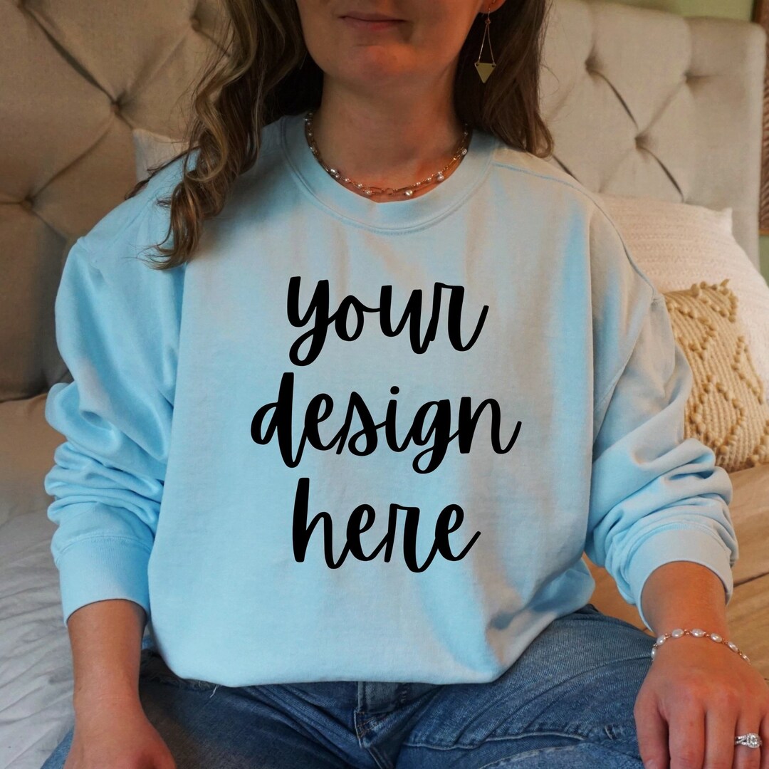 Comfort Colors 1566 Chambray Mockup, Comfort Colors Chambray 1566 ...