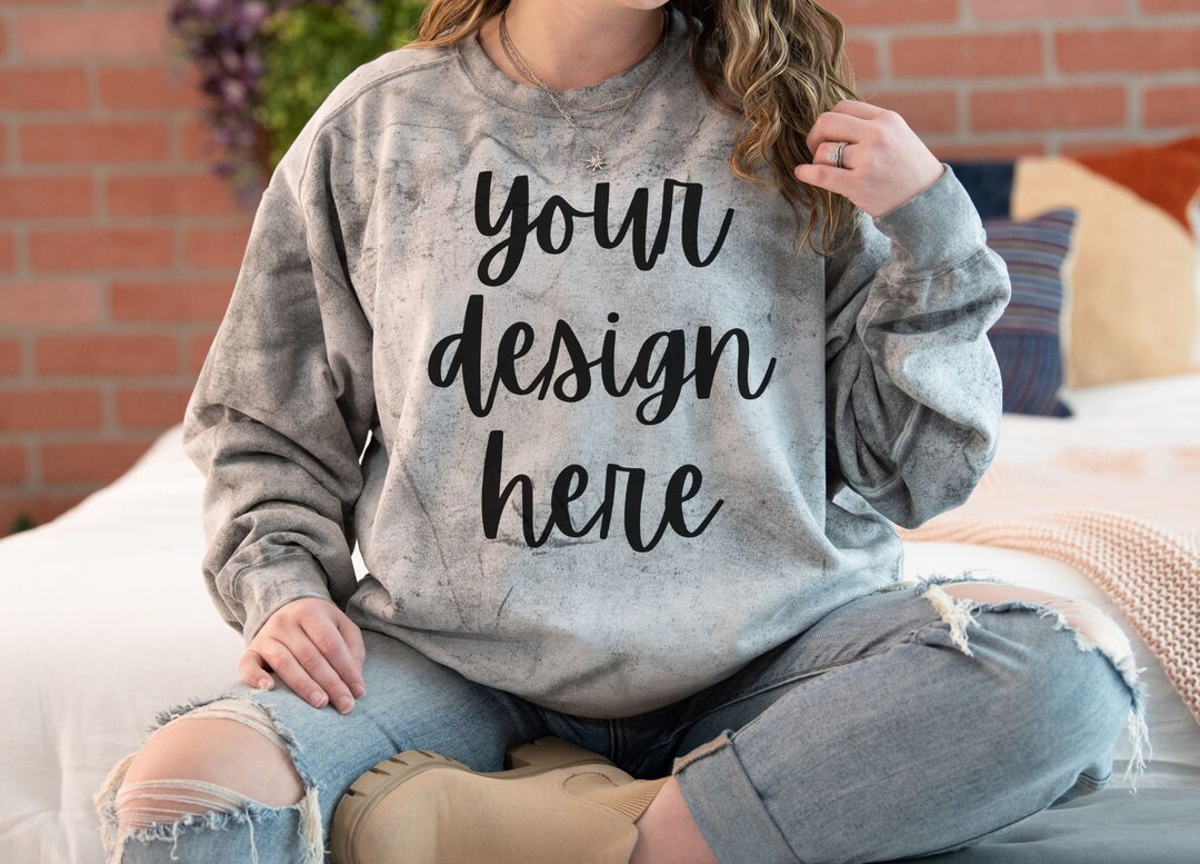 Comfort Colors 1545 Mockup Smoke, Comfort Colors Smoke Sweatshirt ...