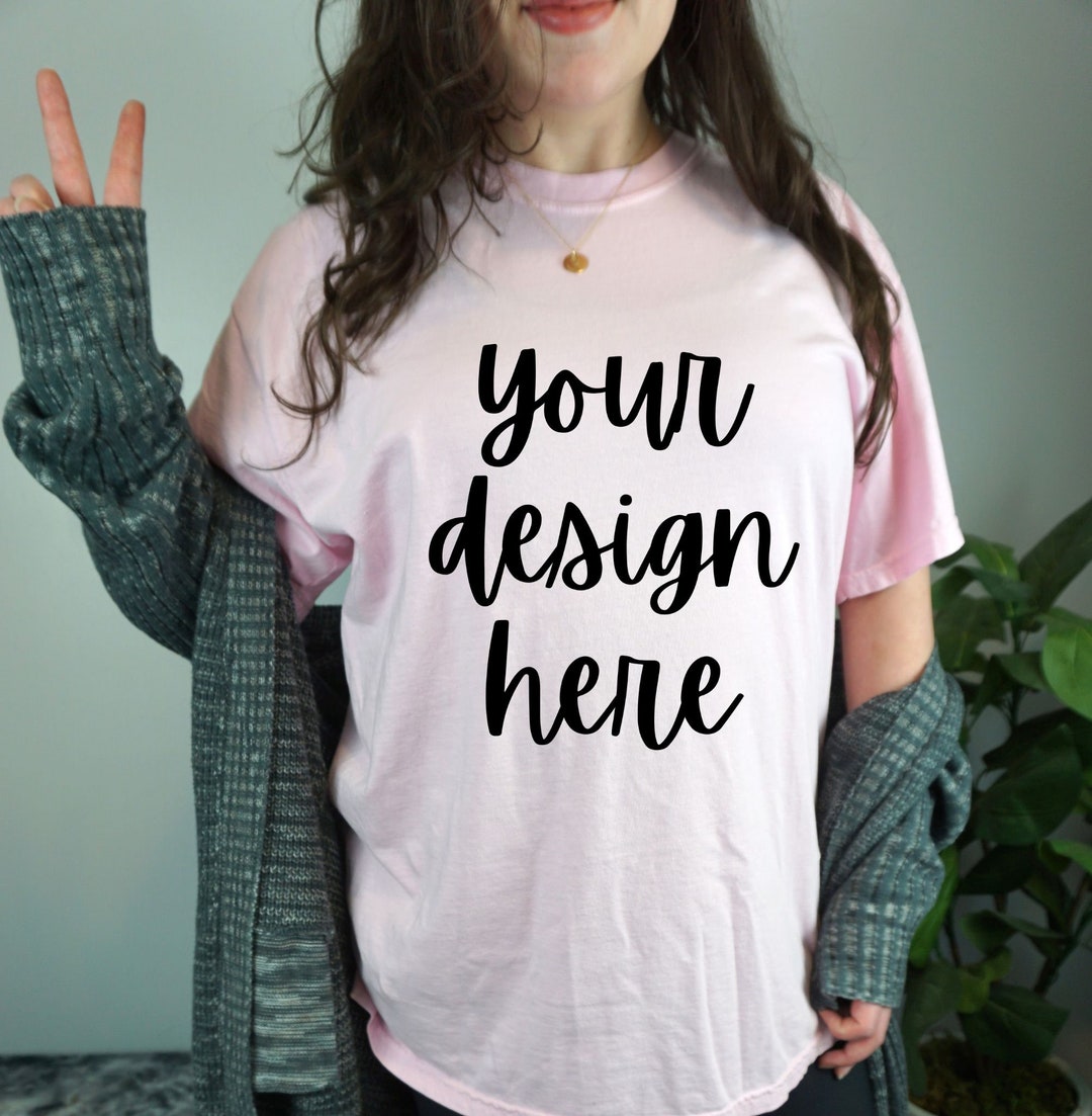 Comfort Colors C1717 Mockup Blossom, Comfort Colors Blossom Mockup ...