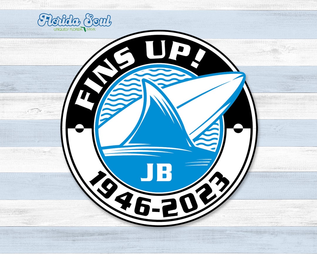 Blue Fins up Sticker - 5" - Etsy
