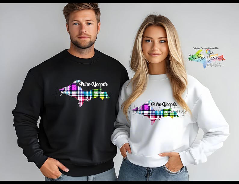 Pure Yooper PNG Sublimation SVG Design Upper Michigan Plaid Yooper UP ...