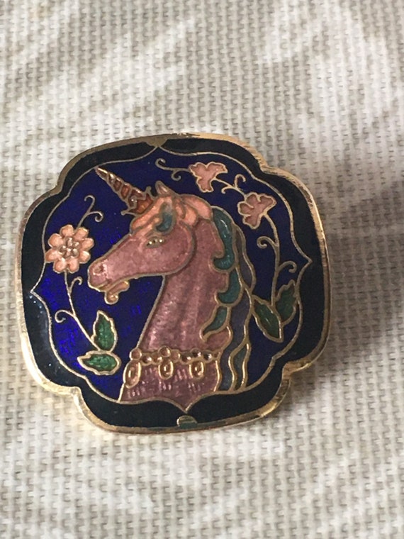 Vintage Unicorn Brooch 1990s Cloisonné Vintage Jewellery - Etsy
