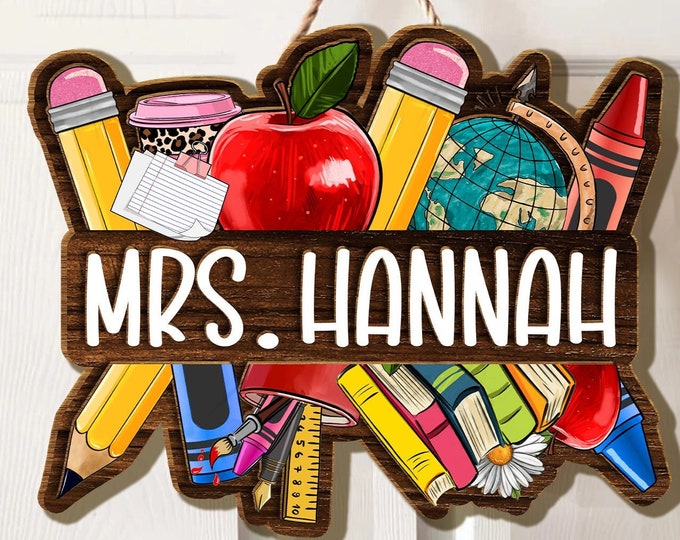 Custom Teacher Welcome Back to School Gift, Personalized 3D Teacher ...