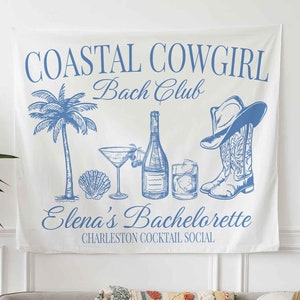 Personalized Bachelorette Party Decor, Beach Bachelorette Tapestry ...