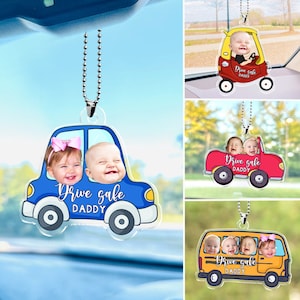 Fathers Day Gifts, Custom Hanging Car Baby Photo Face Car Ornament ...