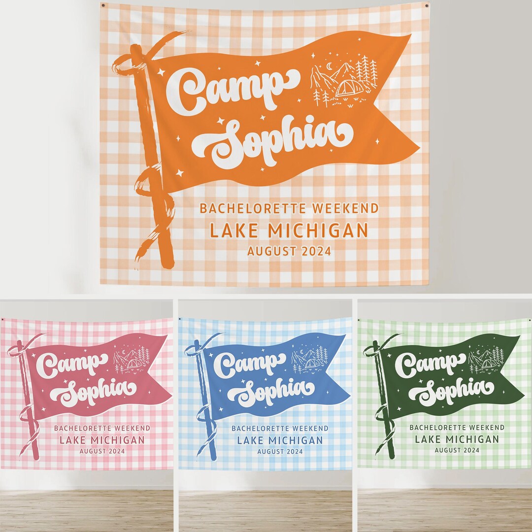 Personalized Glamping Bachelorette Party Decor, Camp Bachelorette ...