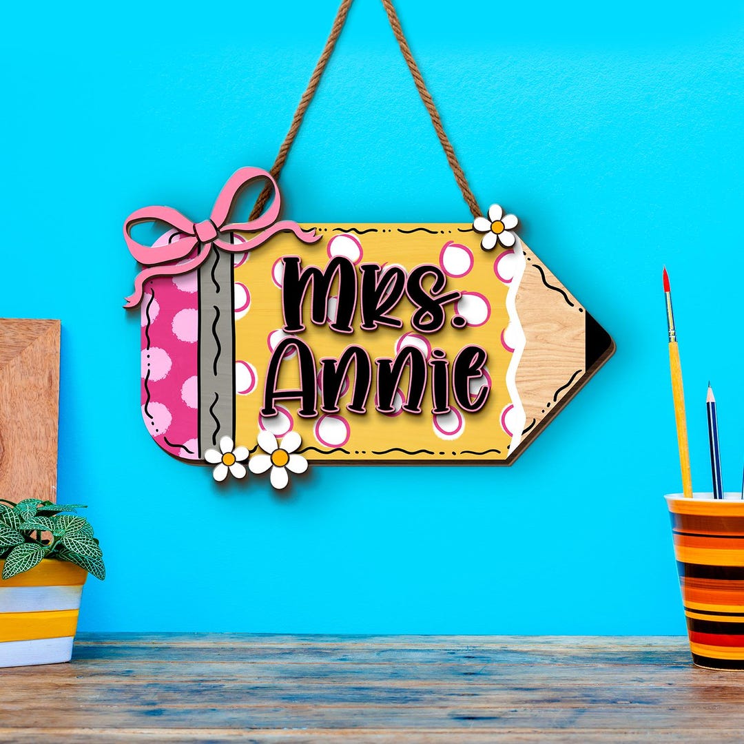 Personalized Teacher Back to School Gifts, Teacher Door Sign, Classroom ...