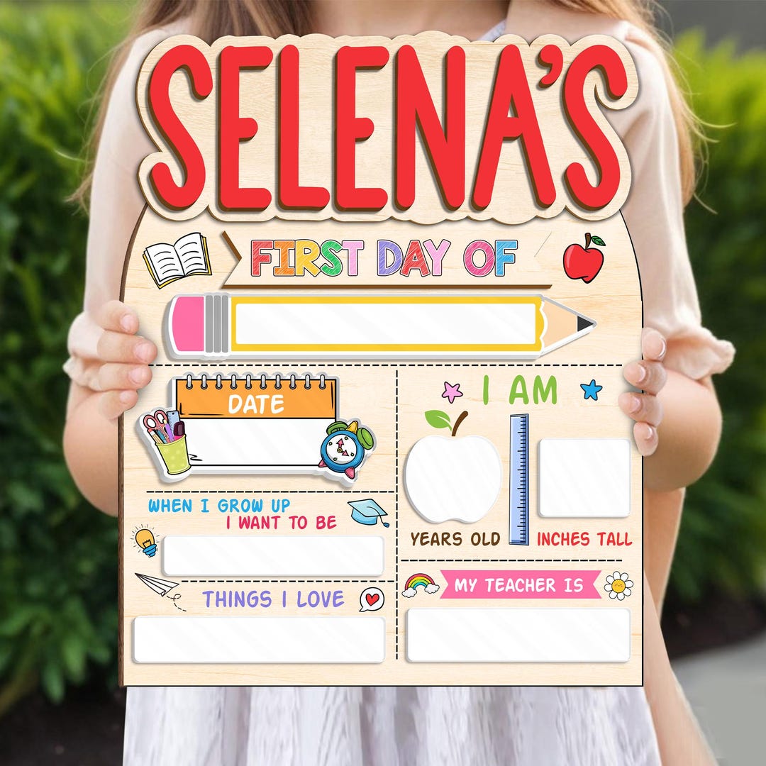 Personalized Back to School Kids Gift, Custom First Day of School ...