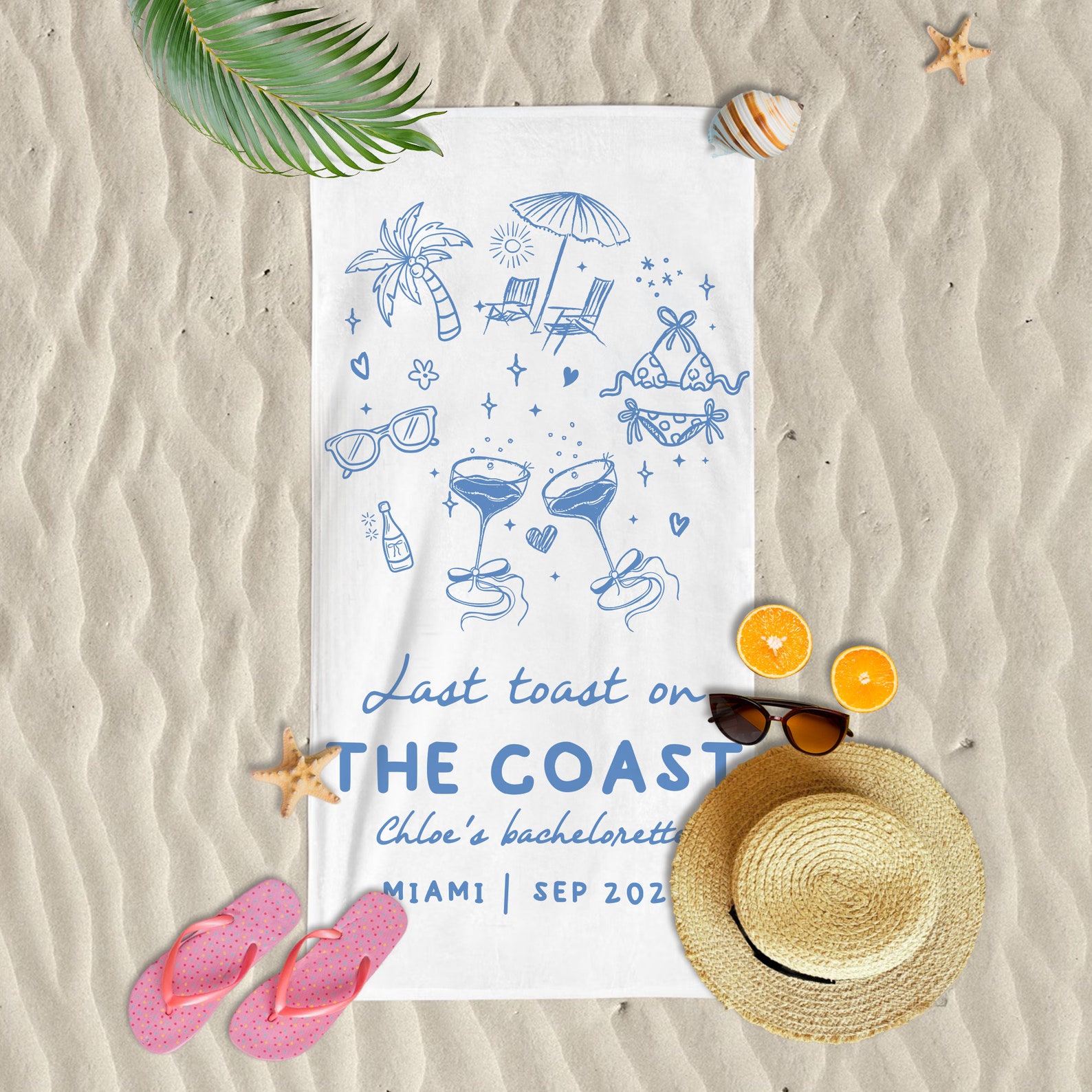 Bachelorette Beach Towel, Custom Beach Towel, Personalized Bach Club ...