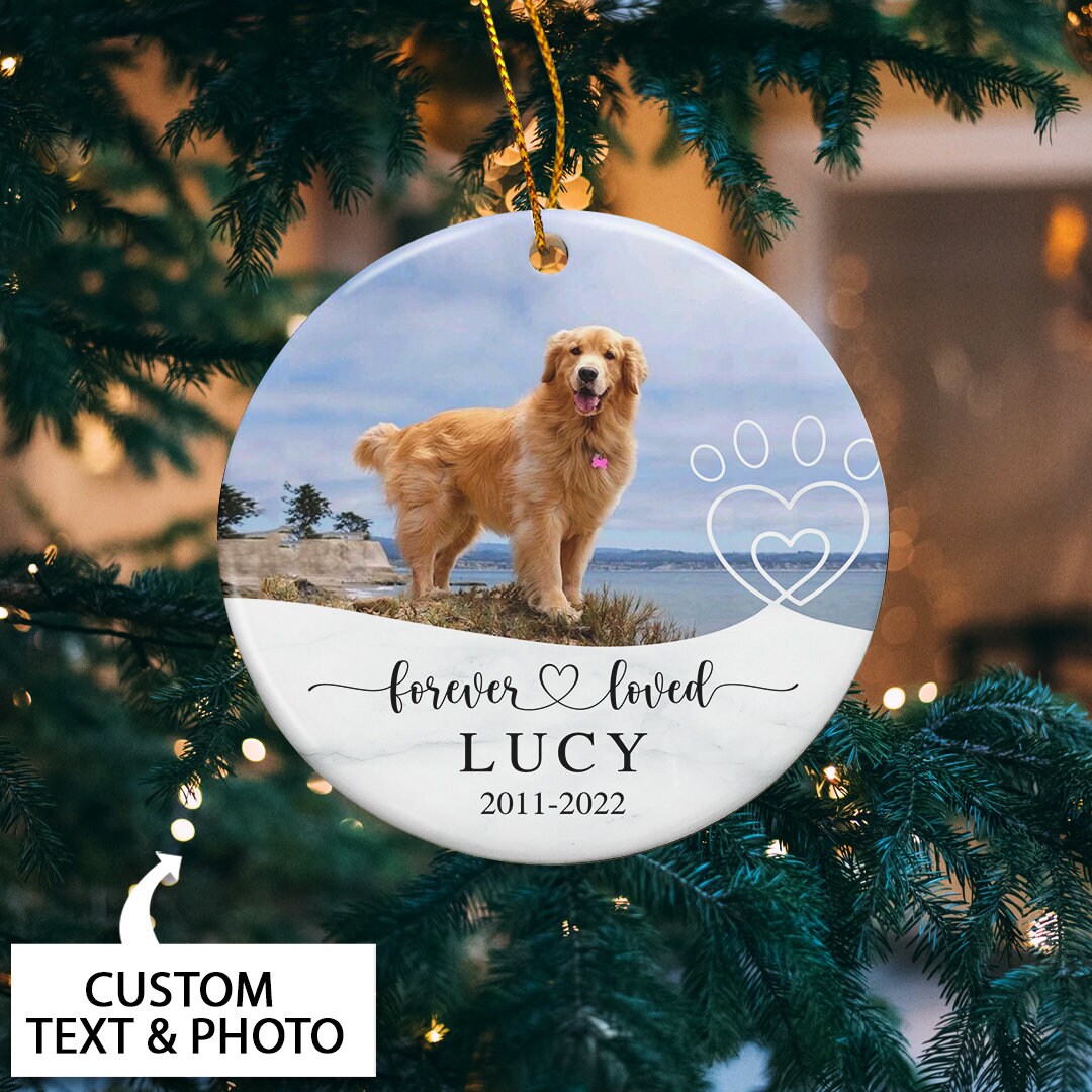 Pet Memorial Gift Custom Pet Memorial Ornament With Photo - Etsy