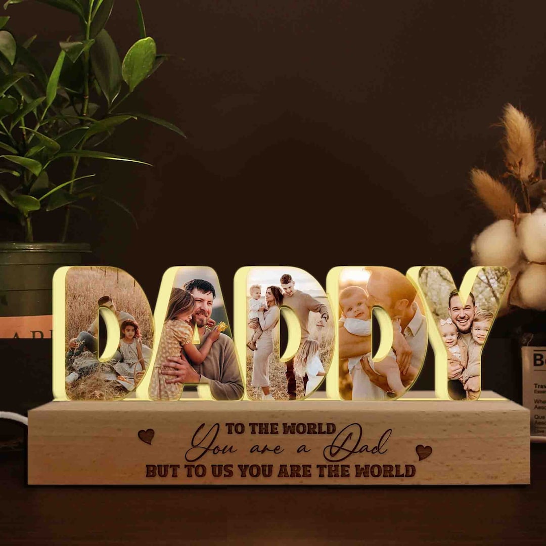 Father Day Gifts, Personalized Dad 3D Led Light With Photos, to the ...
