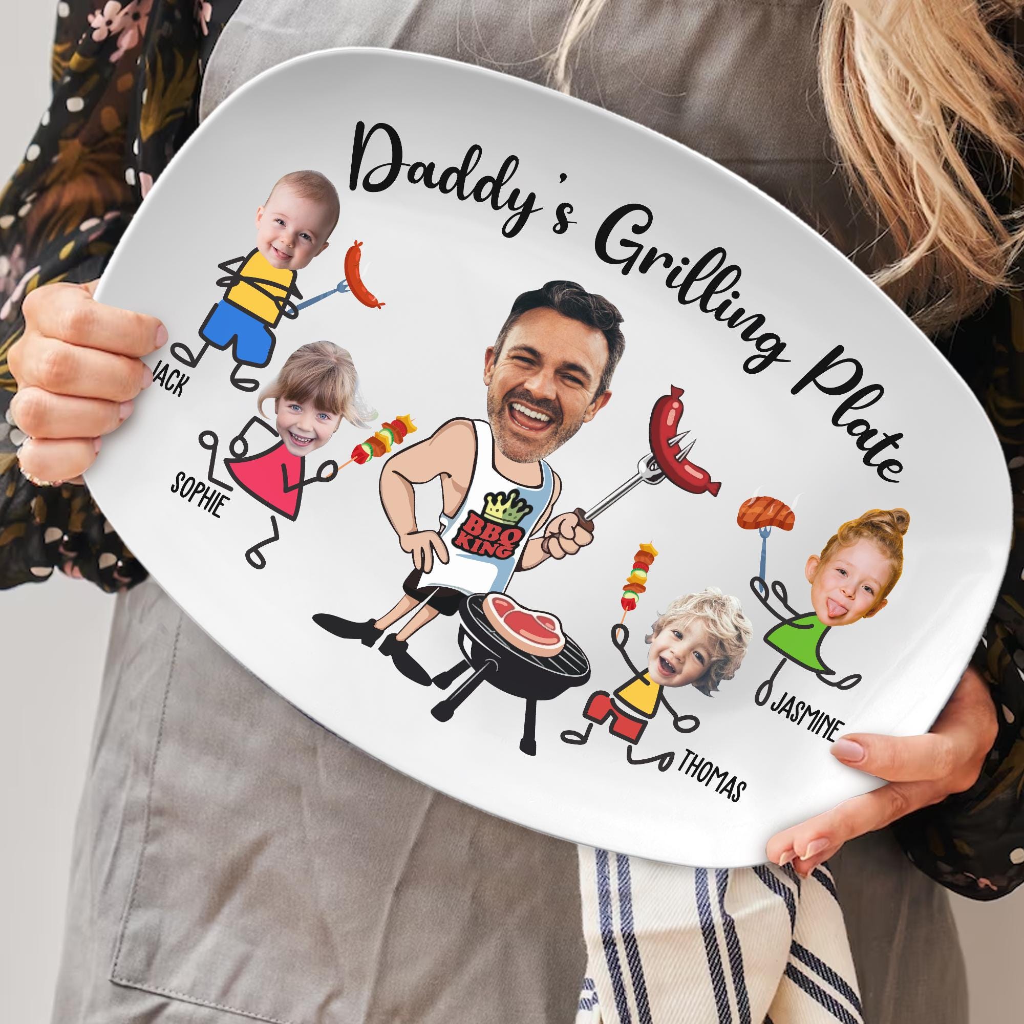 Personalized Fathers Day Gift for Dad, Custom Dad Photo Grilling ...