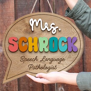 Personalized Appreciation SLP Teacher Gifts, Speech Therapist Gift ...