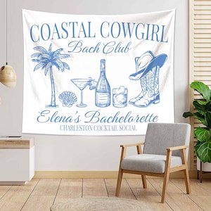 Personalized Bachelorette Party Decor, Beach Bachelorette Tapestry ...
