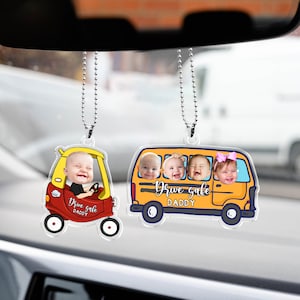 Fathers Day Gifts, Custom Hanging Car Baby Photo Face Car Ornament ...