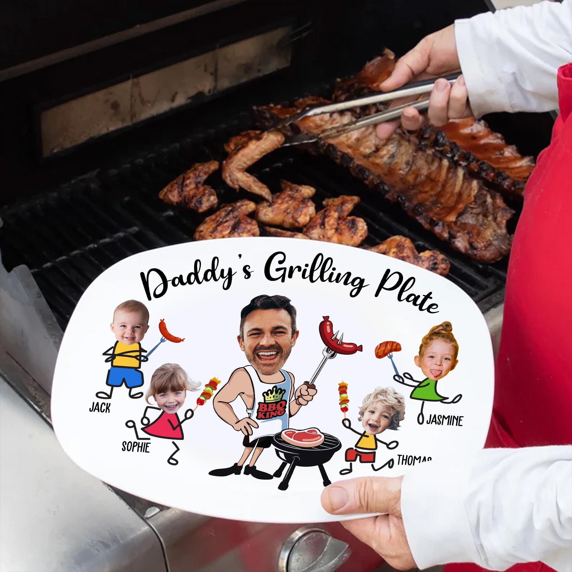 Personalized Fathers Day Gift for Dad, Custom Dad Photo Grilling ...