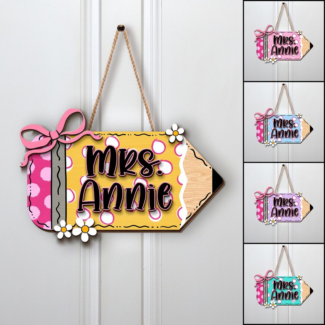 Personalized Teacher Classroom Door Sign: Back to School Decor - Etsy