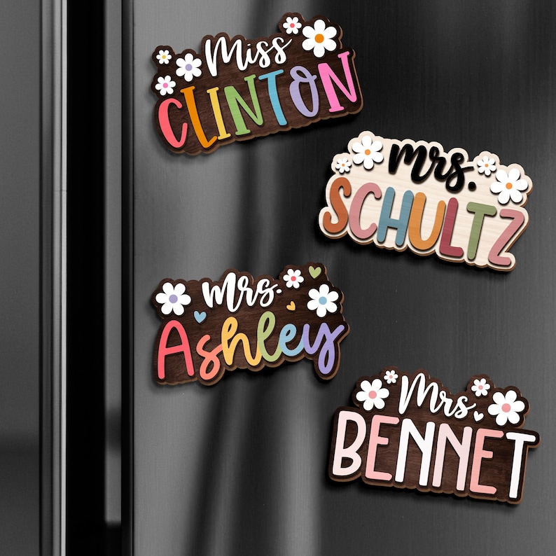 Personalized Back to School Teacher Gift, Teacher Name Fridge Magnet ...