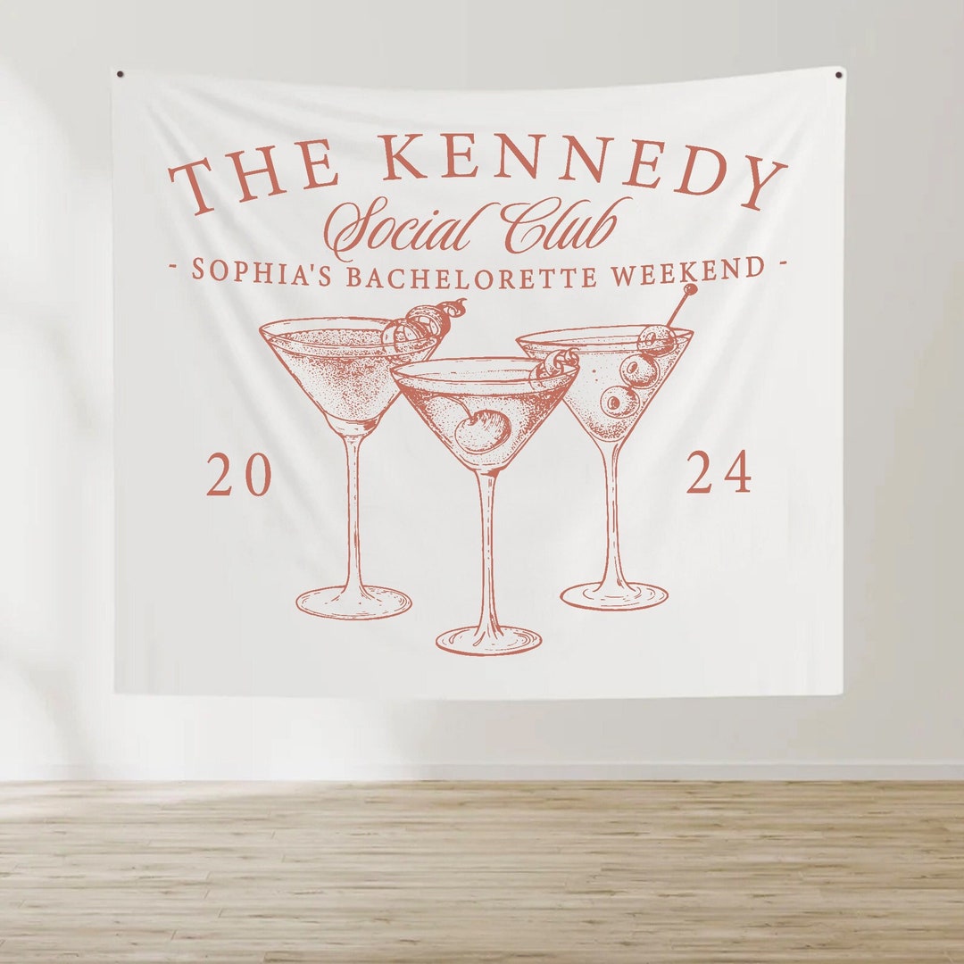 Bachelorette Party Decor, Bachelorette Club Banner, Custom Social Club ...