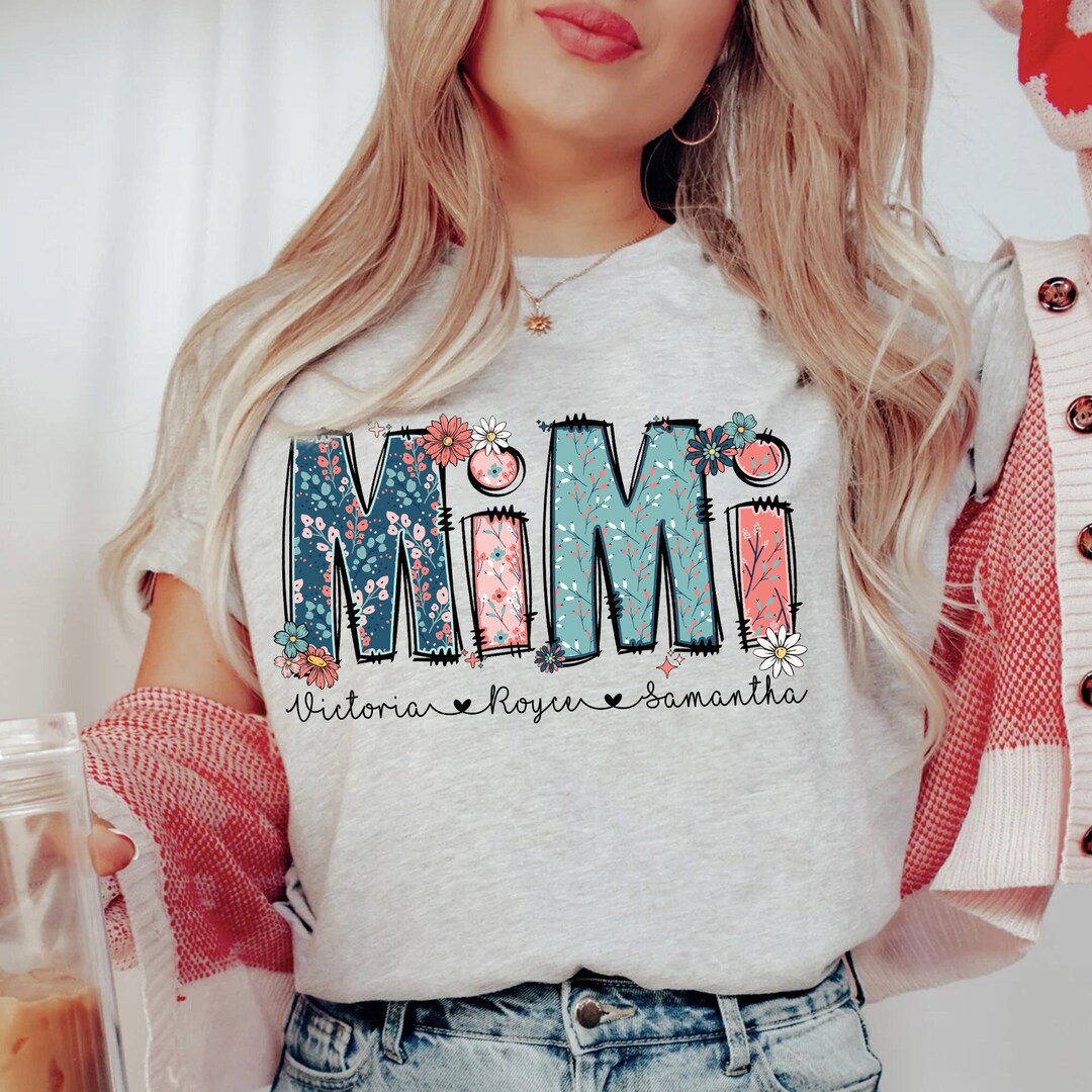 Mimi Customized Name of Kids Tshirt, Personalized Mimi Tshirt, Mimi ...