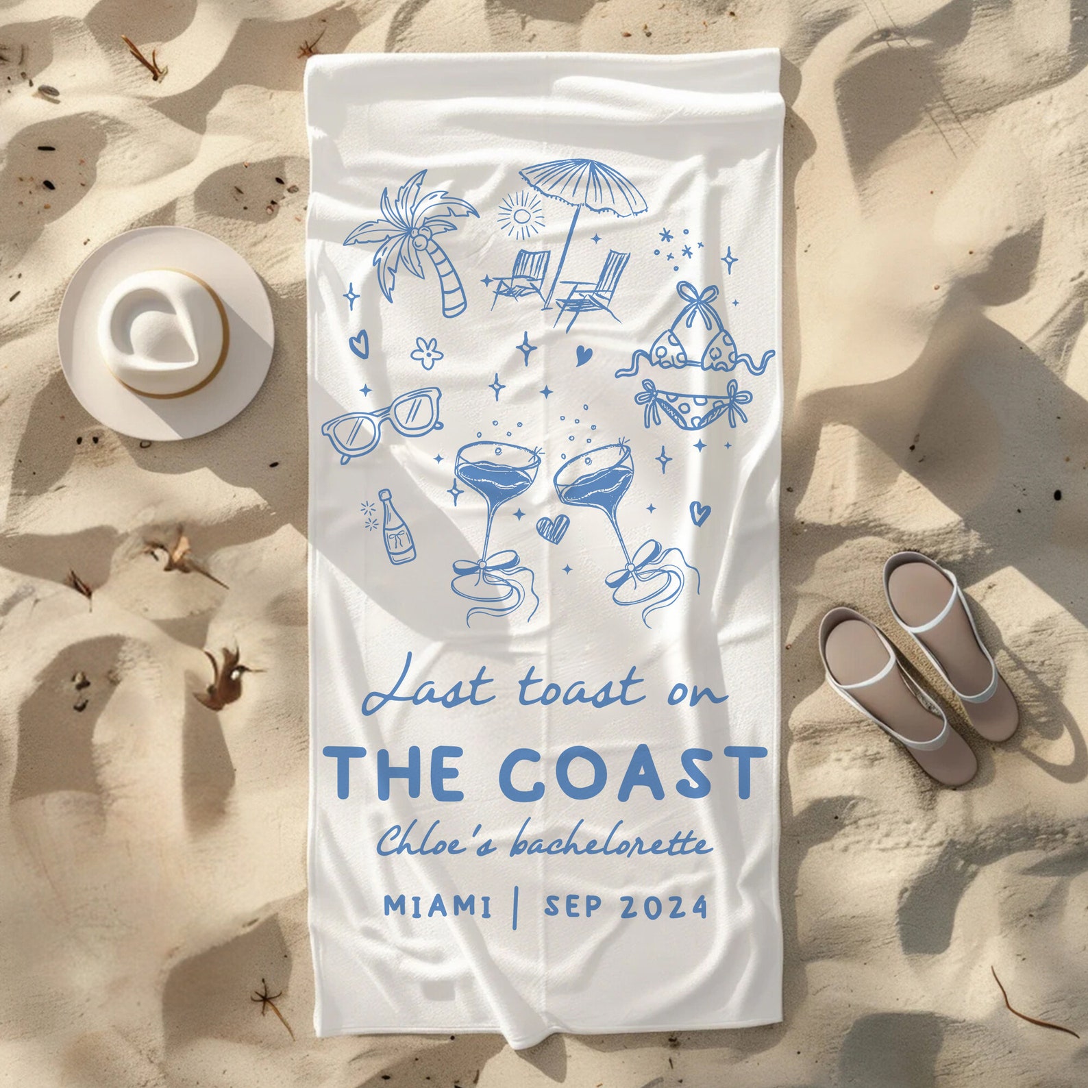 Bachelorette Beach Towel, Custom Beach Towel, Personalized Bach Club ...