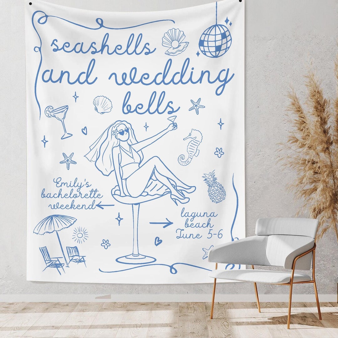 Personalized Bachelorette Party Decor, Seashells and Wedding Bells ...