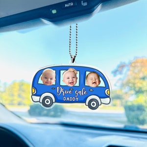 Fathers Day Gifts, Custom Hanging Car Baby Photo Face Car Ornament ...