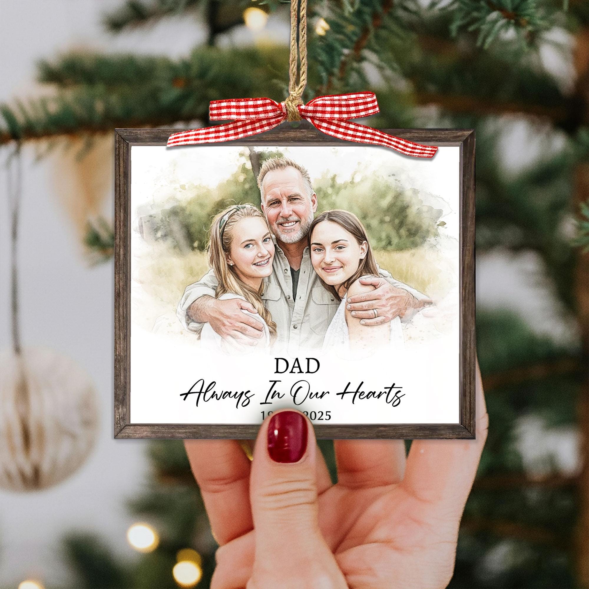Personalized Memorial Photo Frame Ornament: Remembrance Keepsake - Etsy