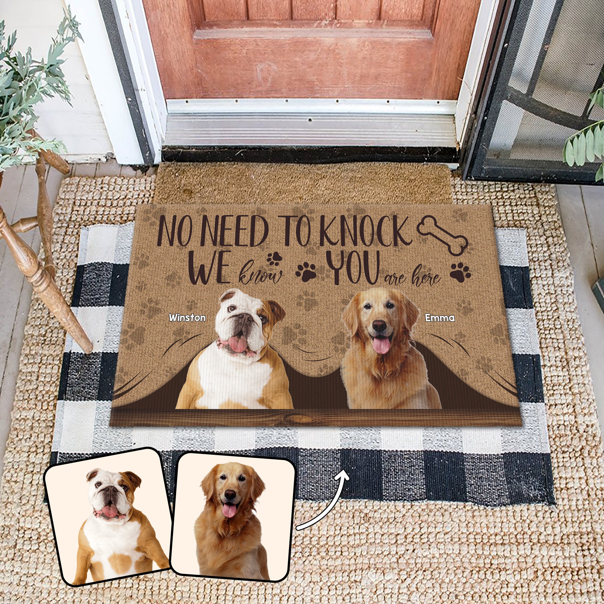 Personalized Pet Doormat Using Pet Photo Funny Welcome Mat - Etsy