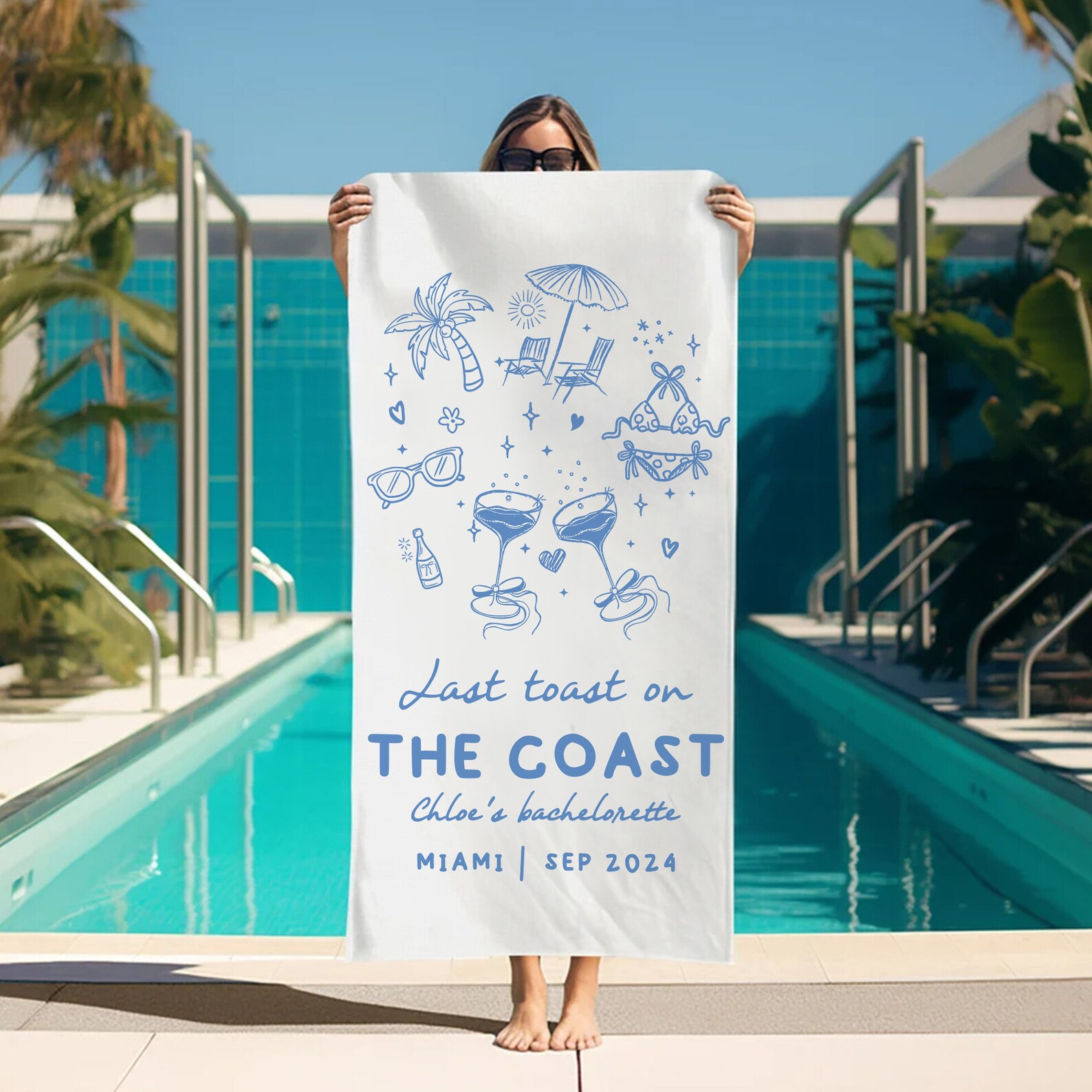 Bachelorette Beach Towel, Custom Beach Towel, Personalized Bach Club ...