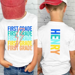 Back to School Tshirt, Personalized Grade Boys Shirt, Boys First Grade ...