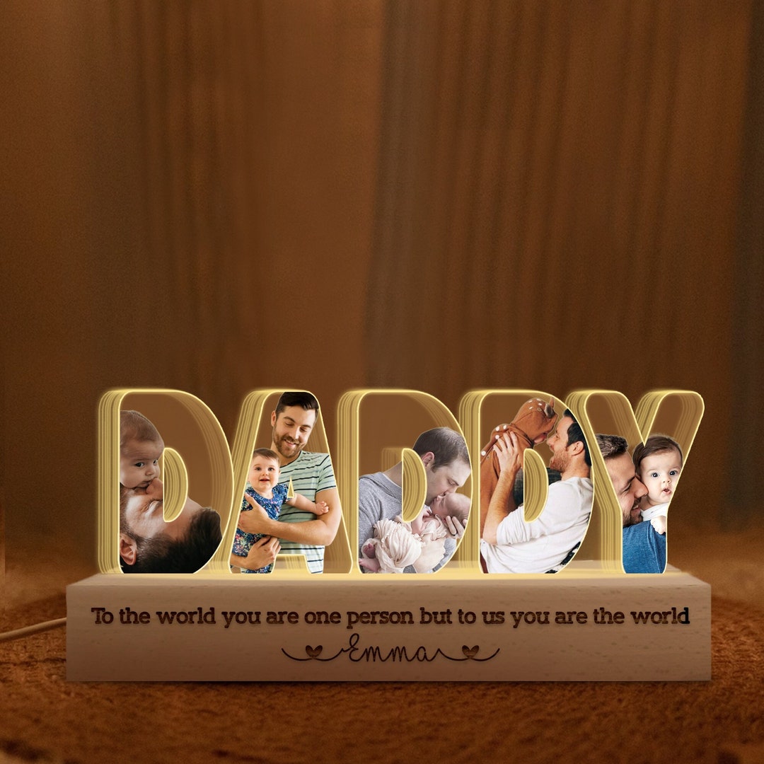Father Day Gifts, Personalized Dad 3D Led Light With Photos, to Us You ...