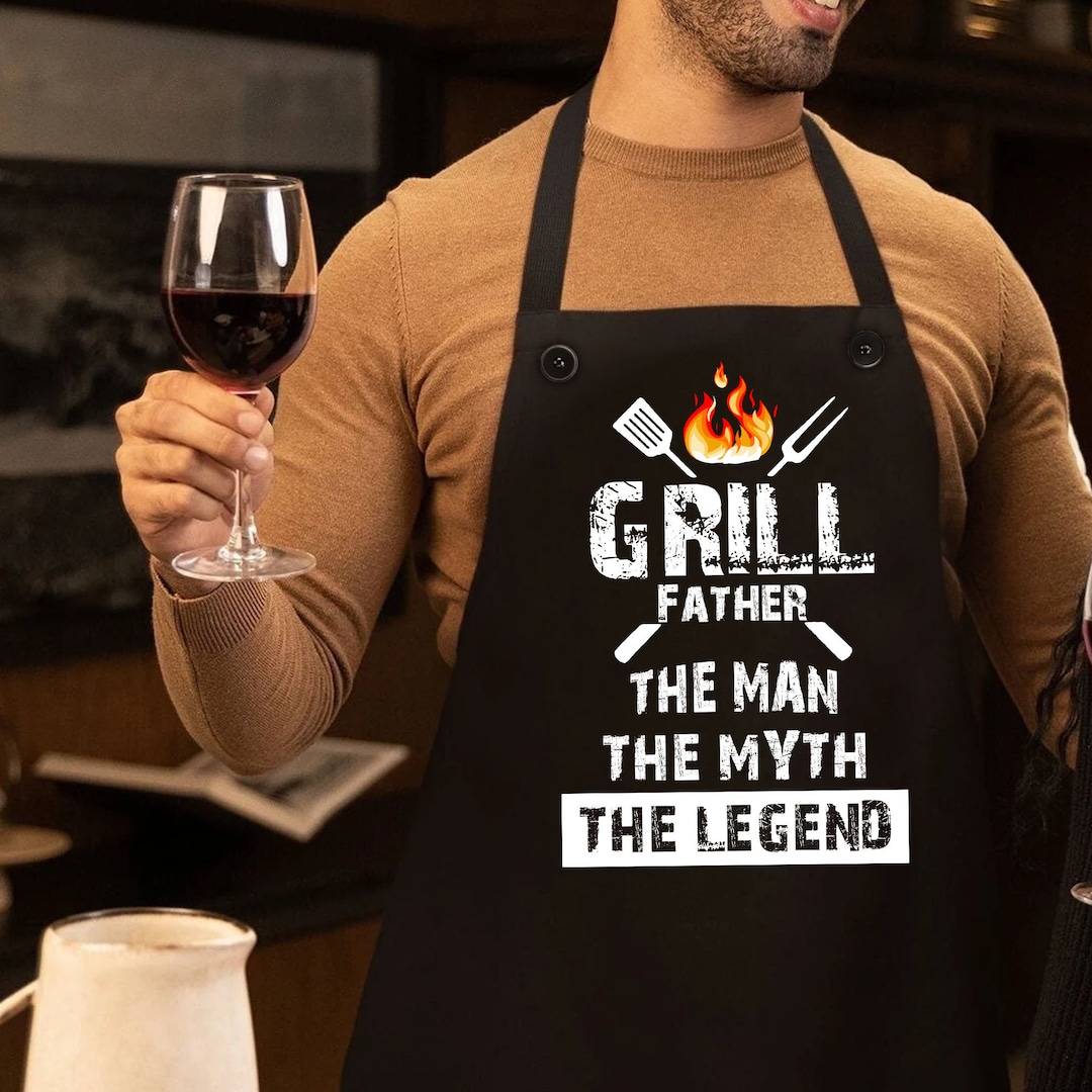 Fathers Day Gift, Custom Grill Father Apron, the Man the Myth the ...
