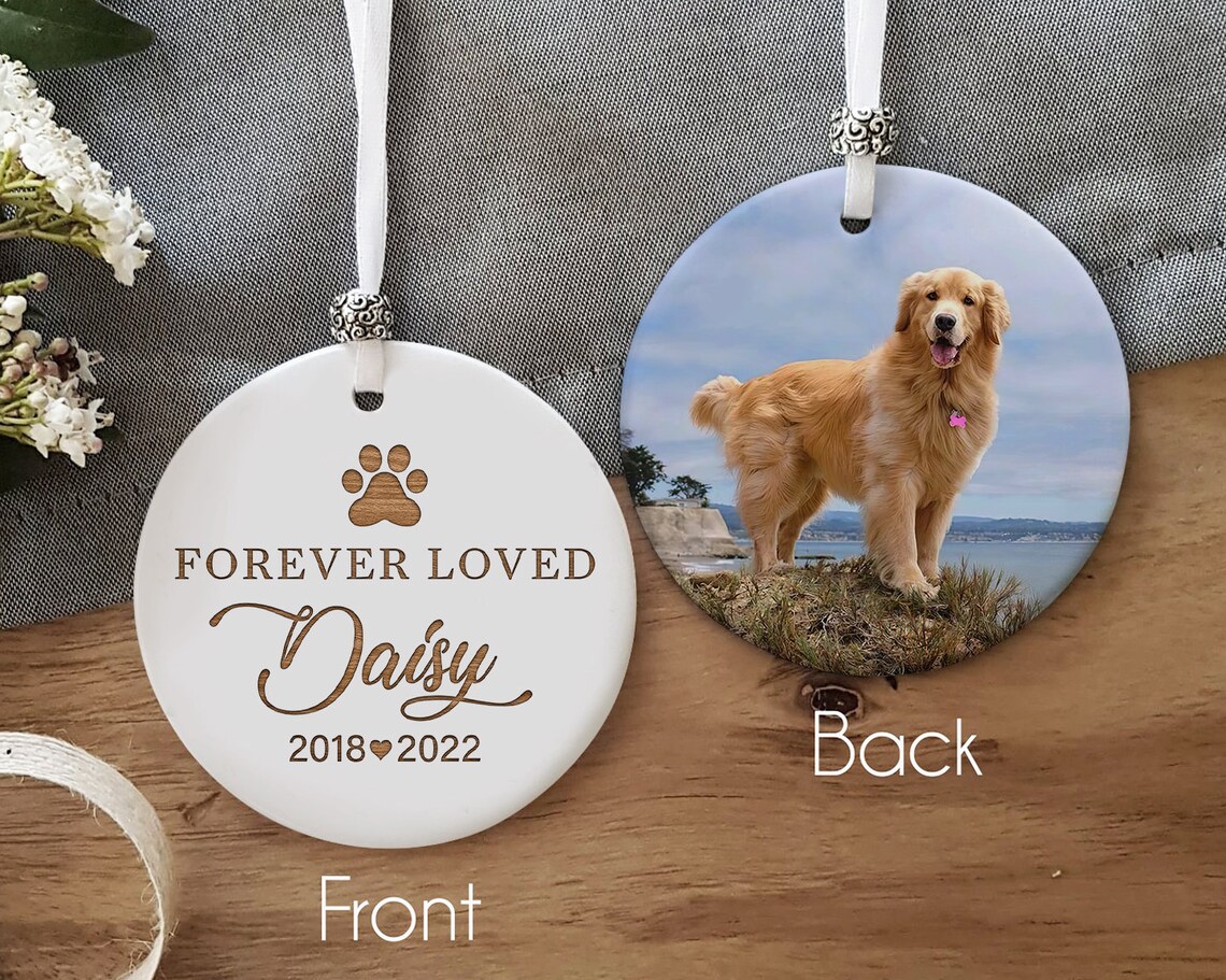 Pet Memorial Gift Custom Pet Memorial Ornament With Photo - Etsy