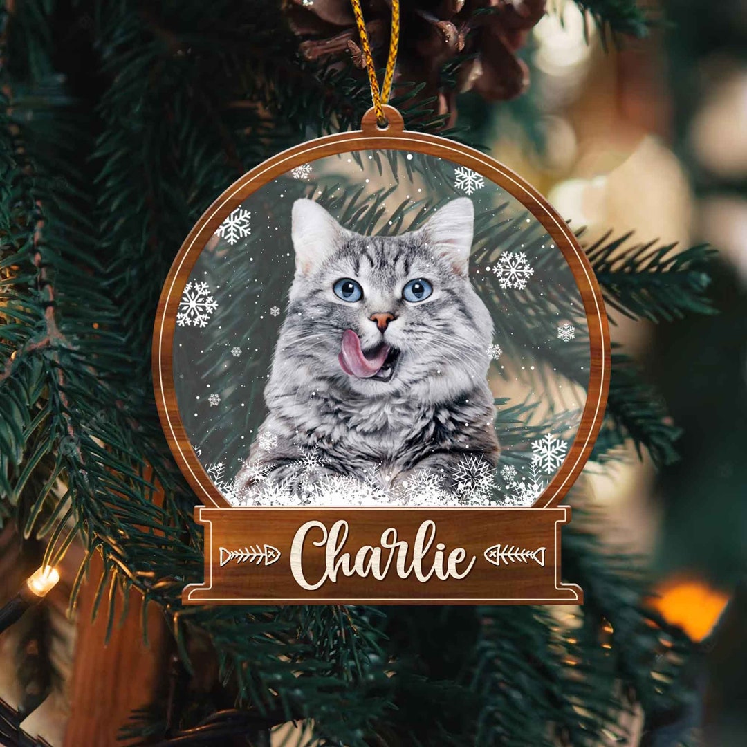 Personalized Pet Ornament, Cat First Christmas Ornament, Custom Cat ...