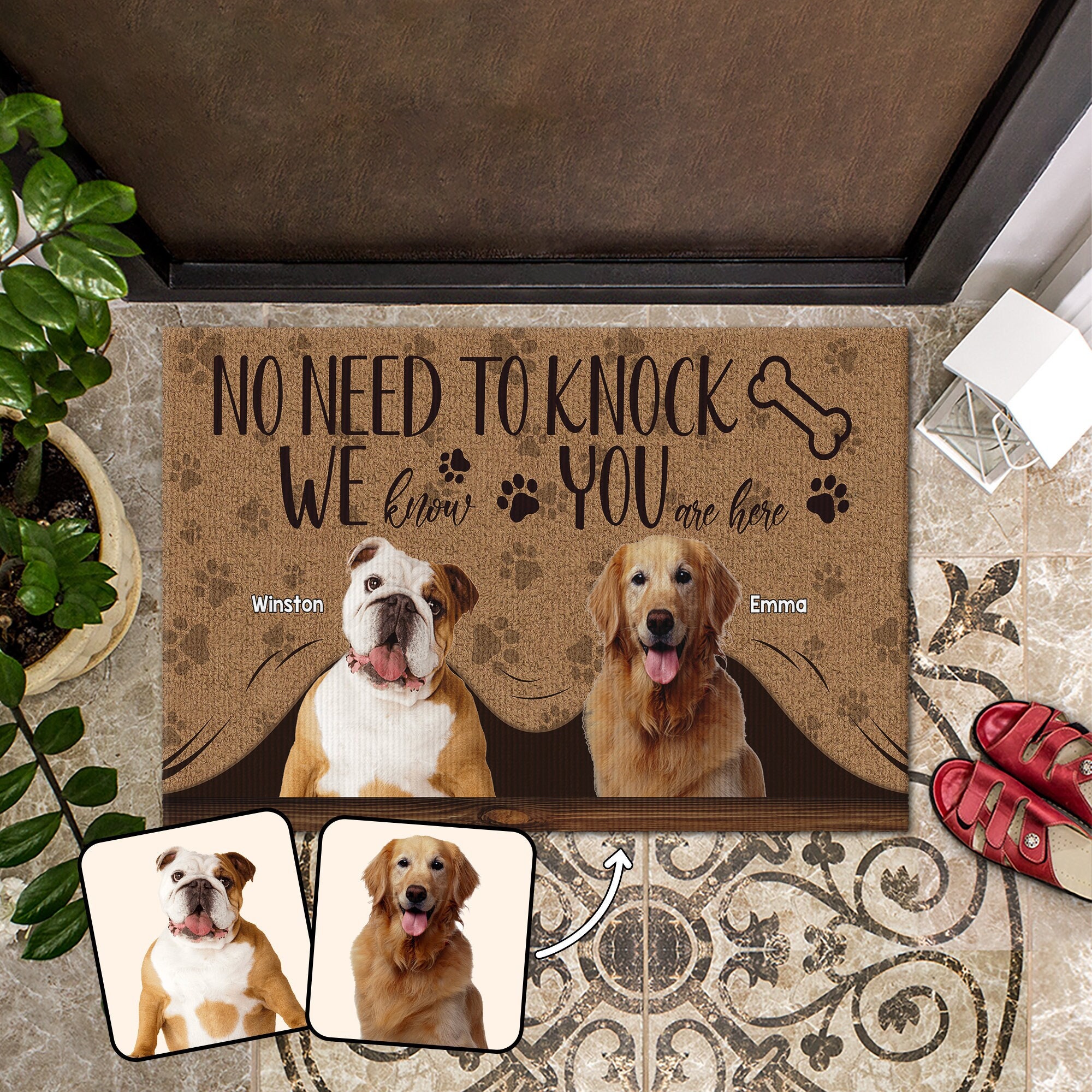 Personalized Pet Doormat Using Pet Photo Funny Welcome Mat - Etsy