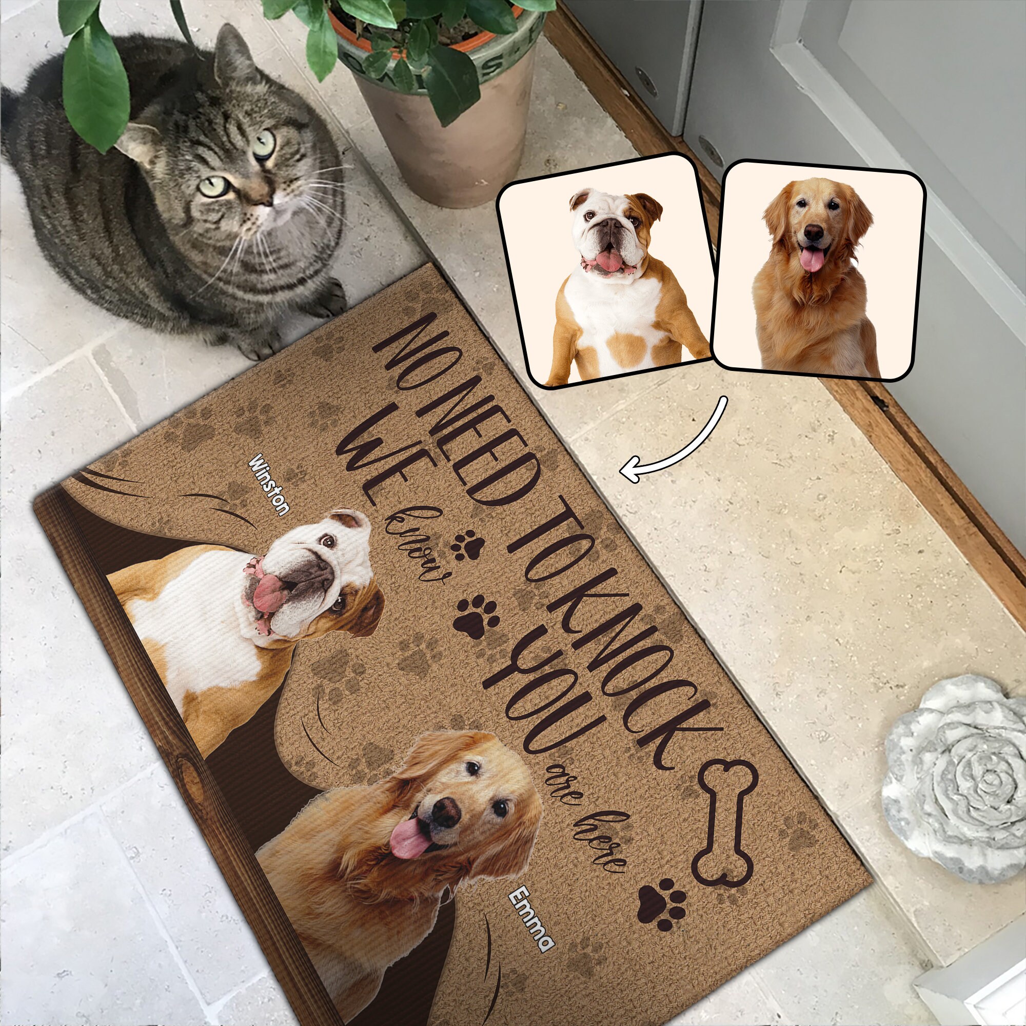 Personalized Pet Doormat Using Pet Photo Funny Welcome Mat - Etsy